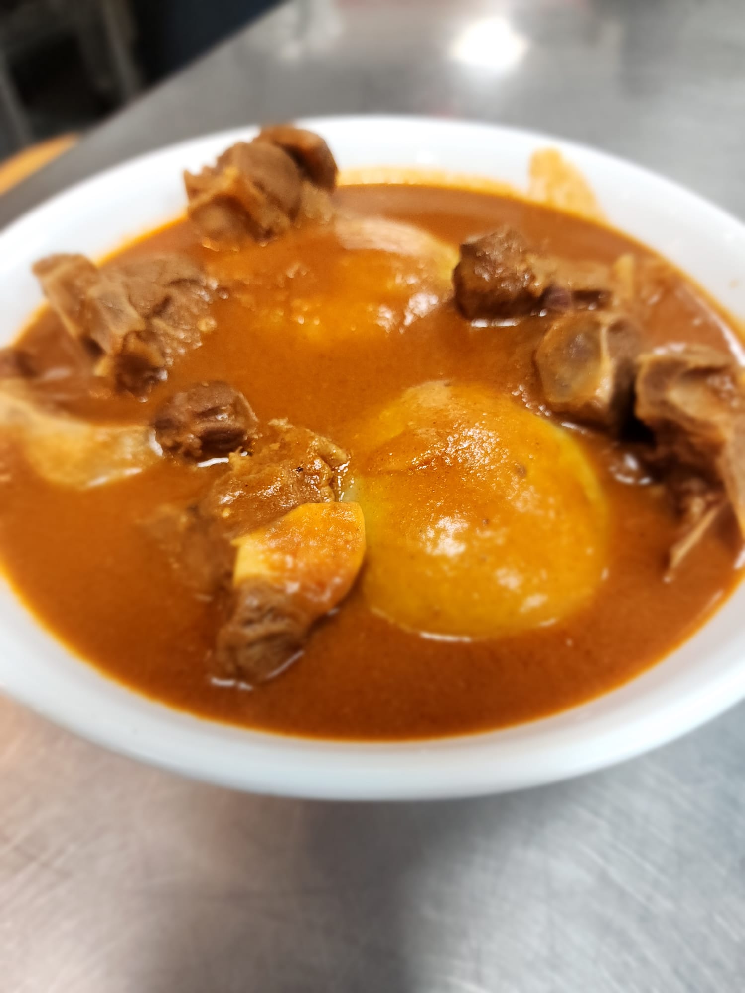 Fufu w/Pepper Soup/Chicken | Sankofa Kitchen International Lunch